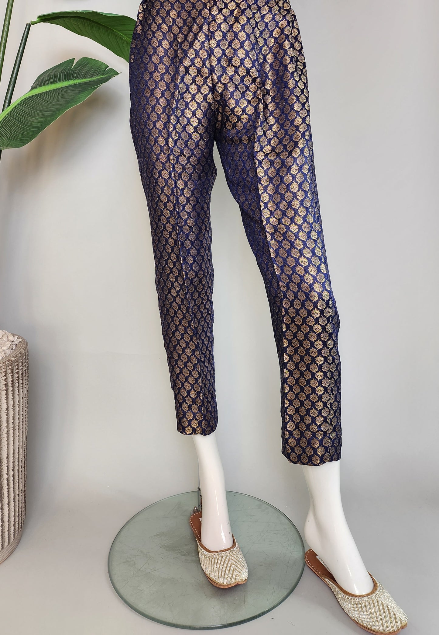 SABEEN MANEKIA - Navy Blue Banarsi Pant – Signature Studio - Pakistani ...