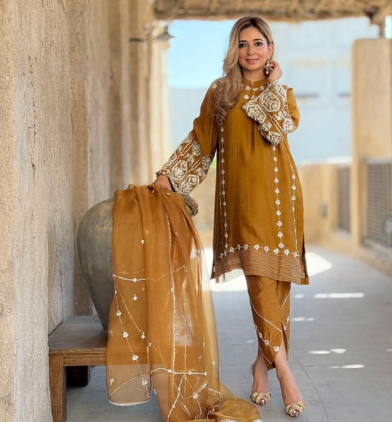 KAAM - Teal Blue With Ralli work – Signature Studio - Pakistani ...